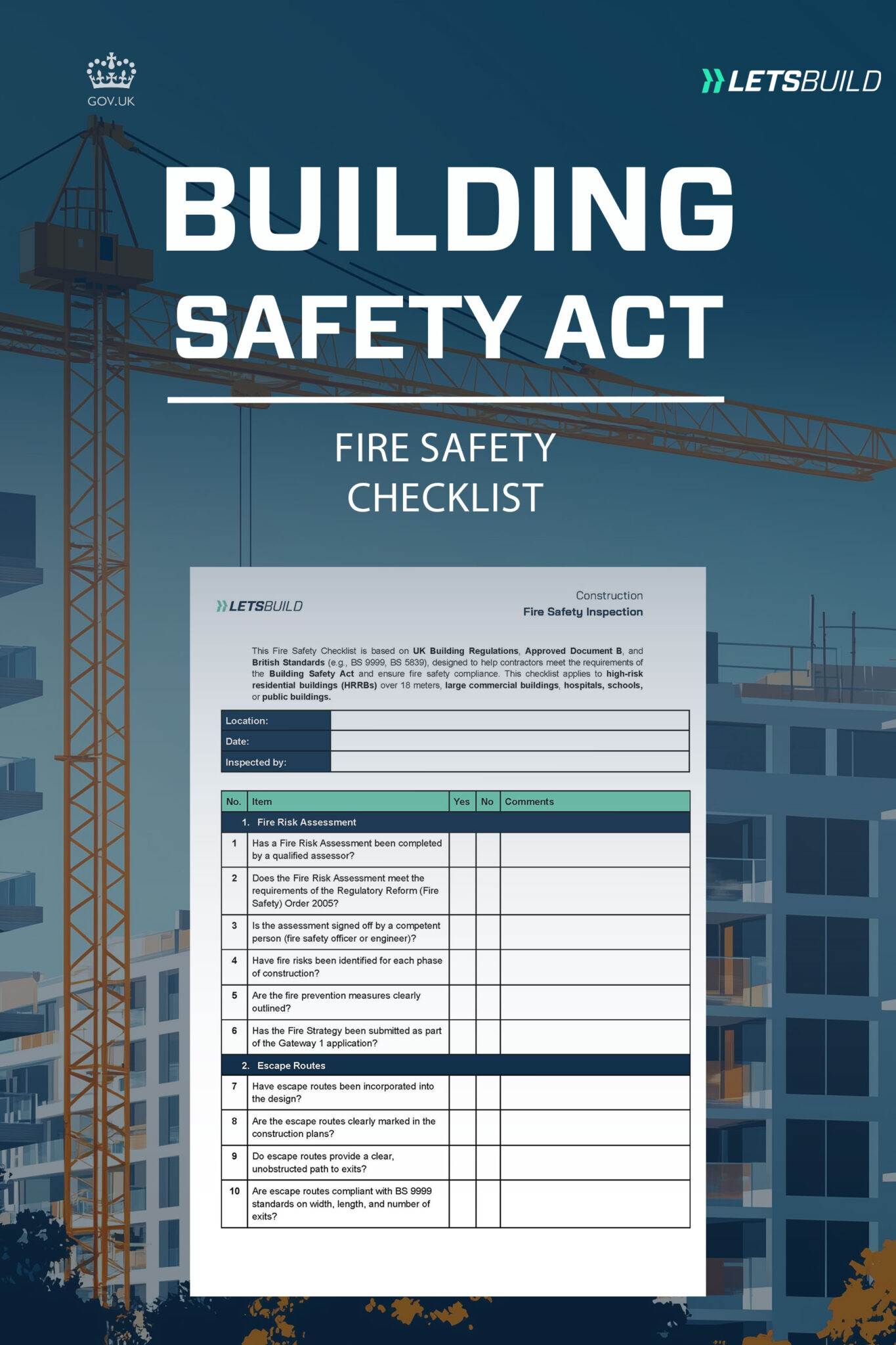 Building Safety Act Fire Safety checklist – Aproplan