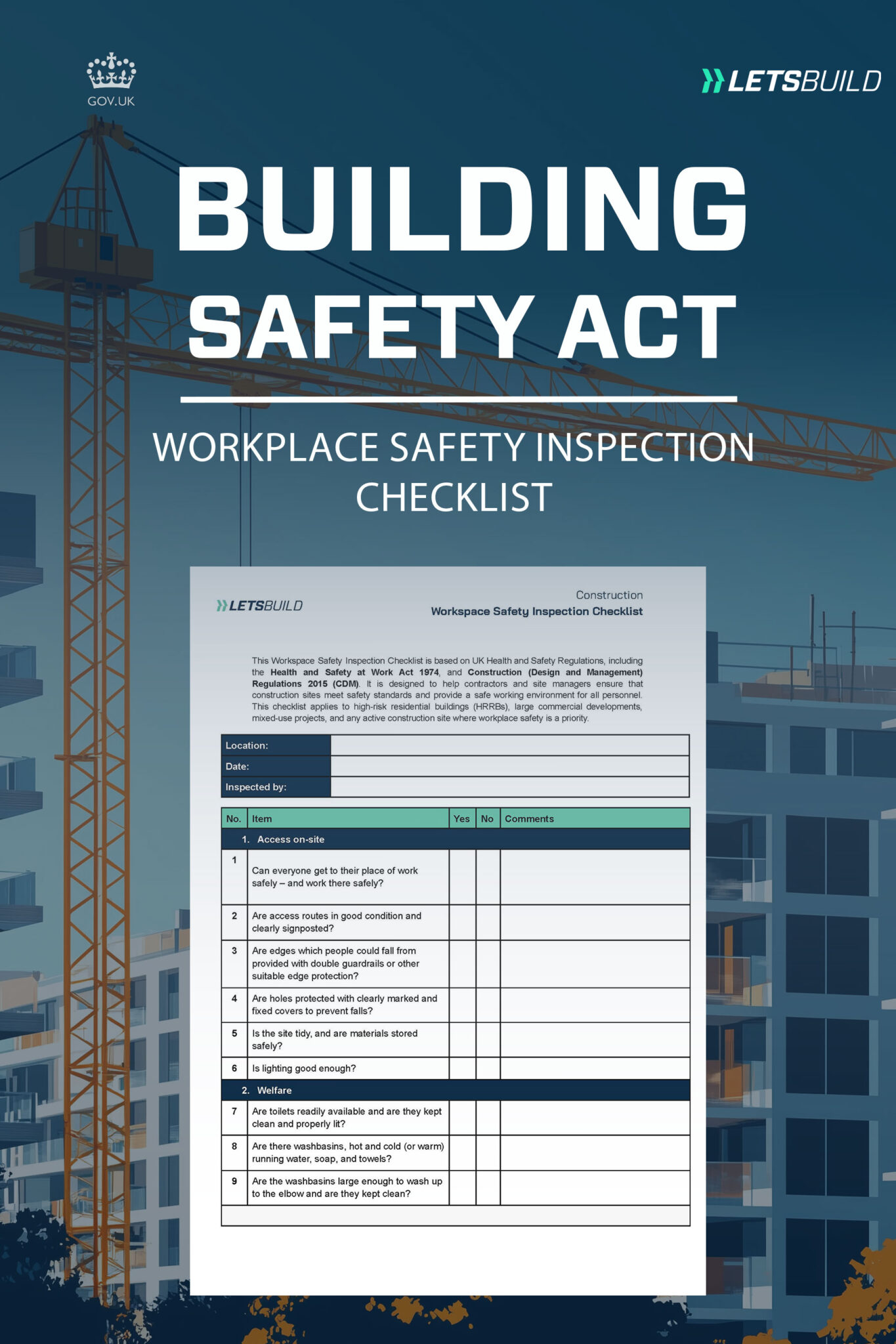 Building Safety Act Workplace Safety checklist – Aproplan